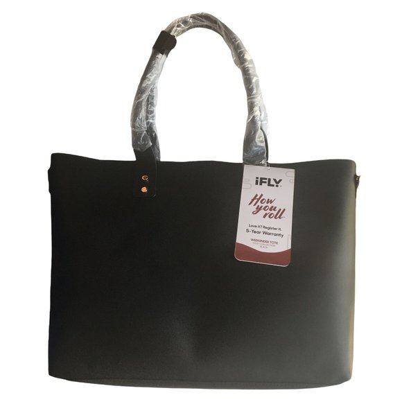 IFLY | Bags | Ifly Black Weekender 9 In Tote And Crossbody Purse Pouch ...